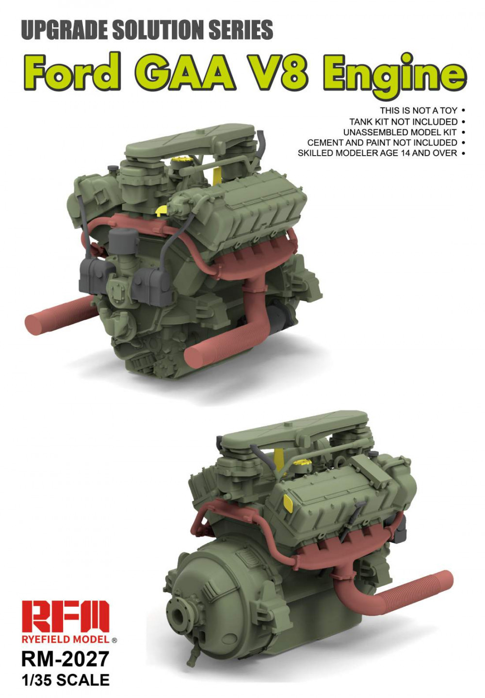 Ryefield model 1:35 Ford Gaa V8 Engine - Makettek.hu - Maket